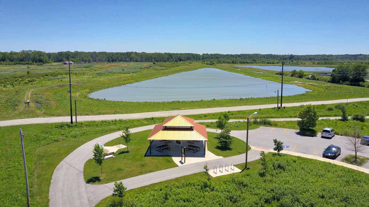 Aerial Drone Photography Eagle Marsh Natural Land | Indiana