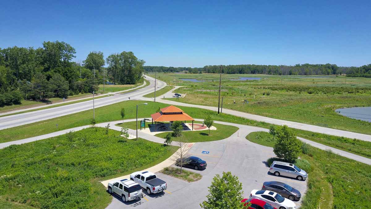 Aerial Drone Photography Eagle Marsh Natural Land | Indiana