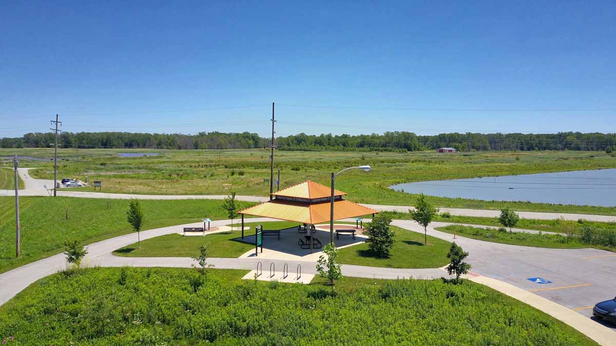 Aerial Drone Photography Eagle Marsh Natural Land | Indiana