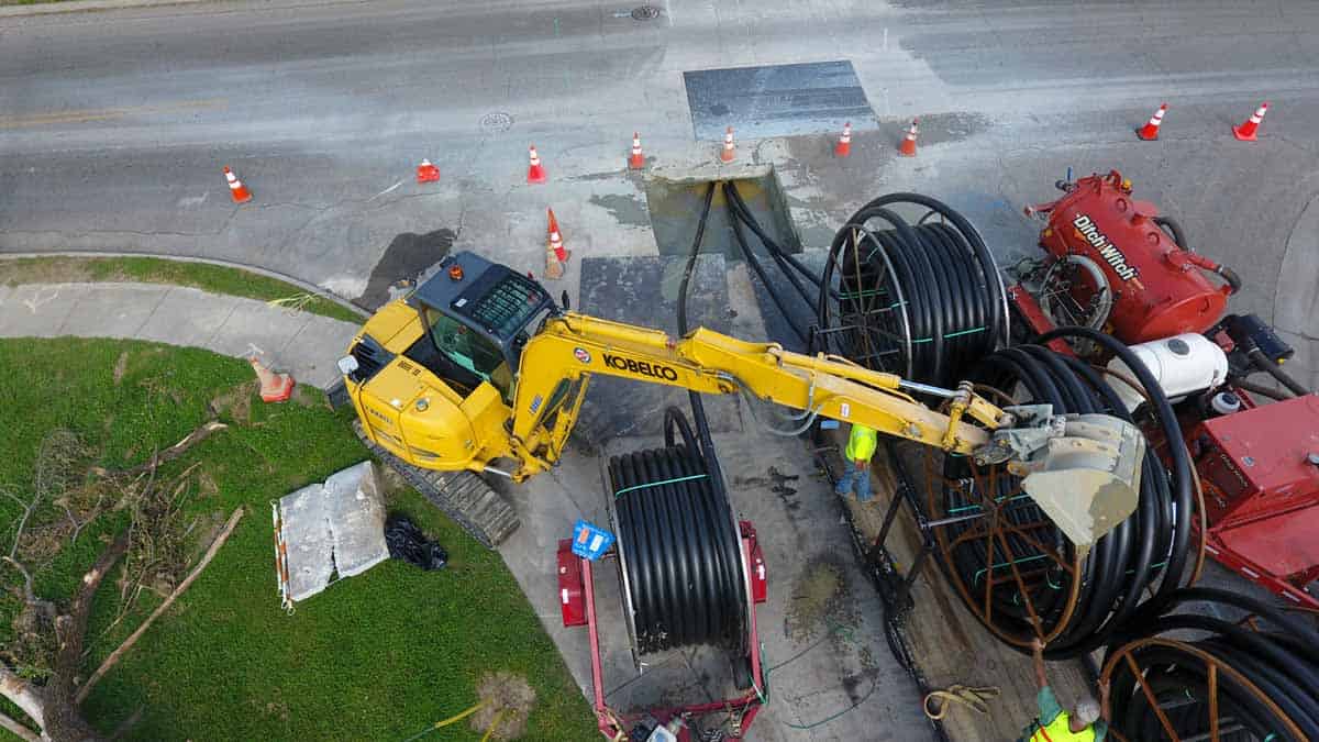 Aerial Drone Photography Directional Boring Construction | Ohio