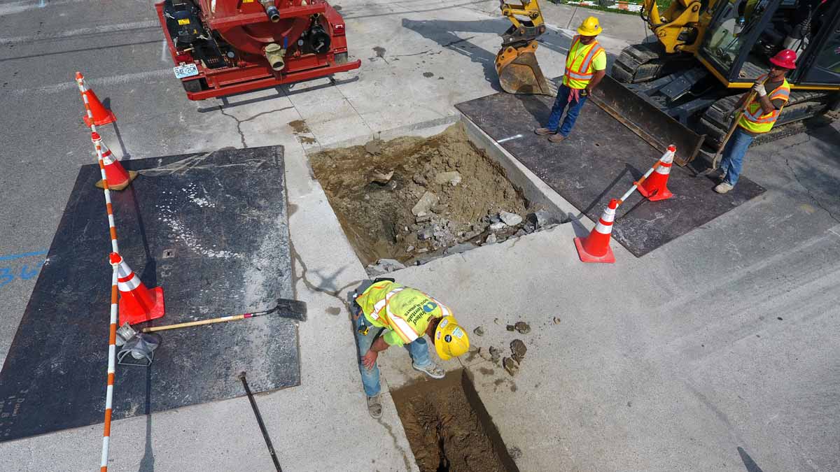 Aerial Drone Photography Directional Boring Construction | Ohio