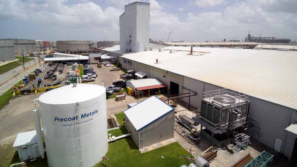 Drone Photography of Precoat Metals Factory Buildings