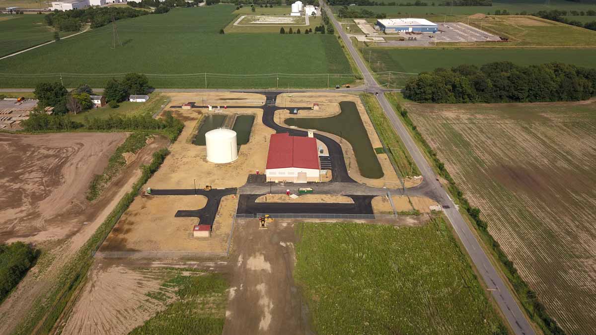 Aerial Drone Photos of Wastewater Treatment Plant | Carlisle, Indiana
