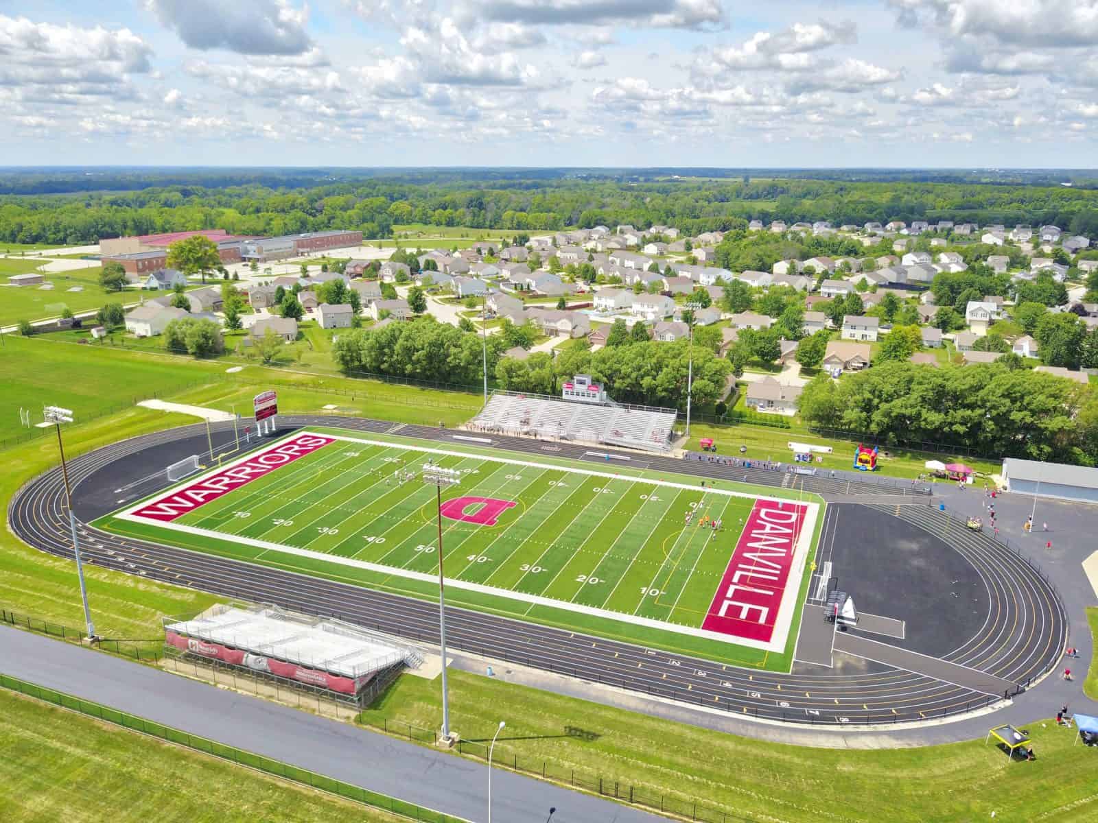Aerial Drone Photos of the Danville, IN Warriors Football Field