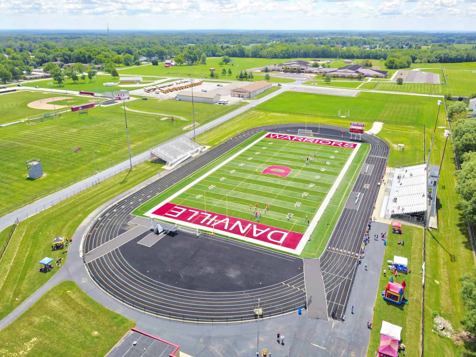 Aerial Drone Photos of the Danville, IN Warriors Football Field