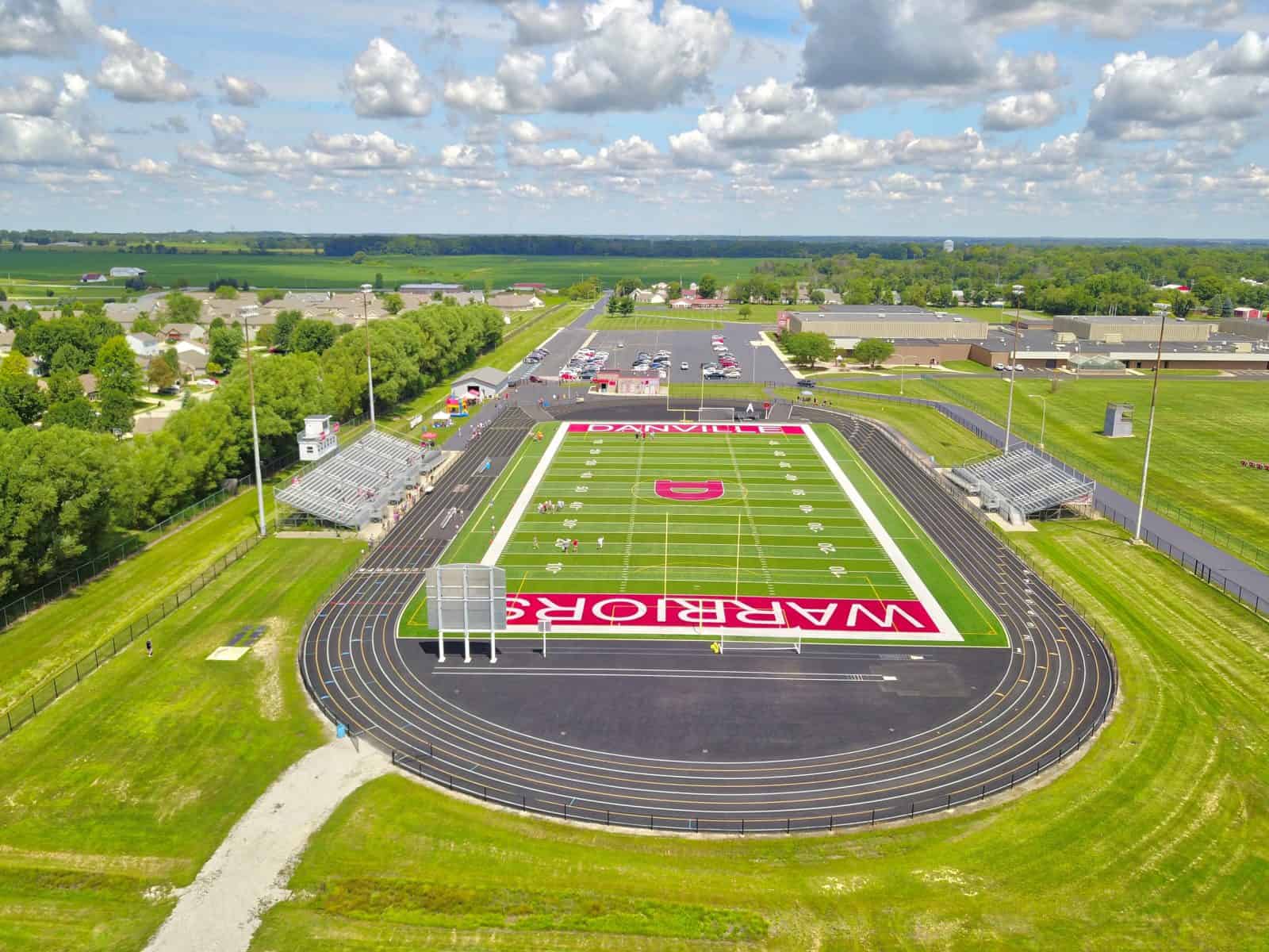 Aerial Drone Photos of the Danville, IN Warriors Football Field
