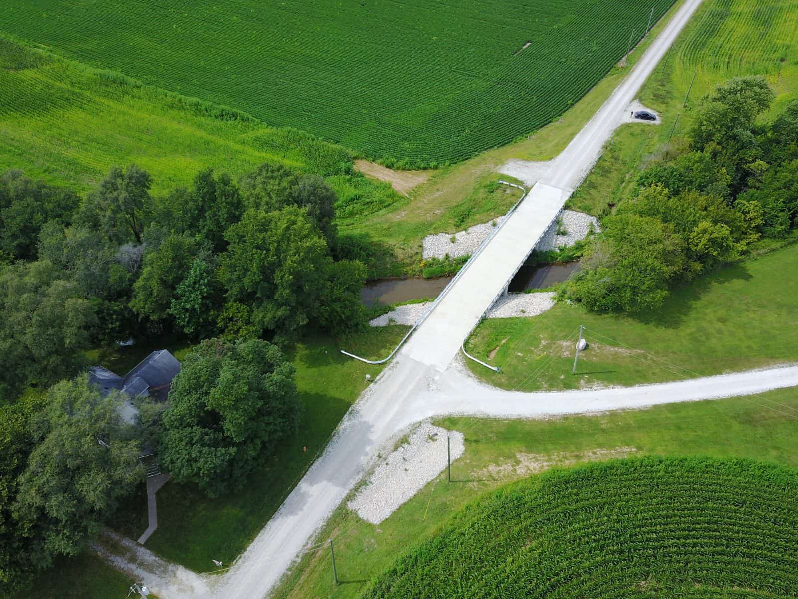 Aerial Drone Photos of Boone County Bridge Construction