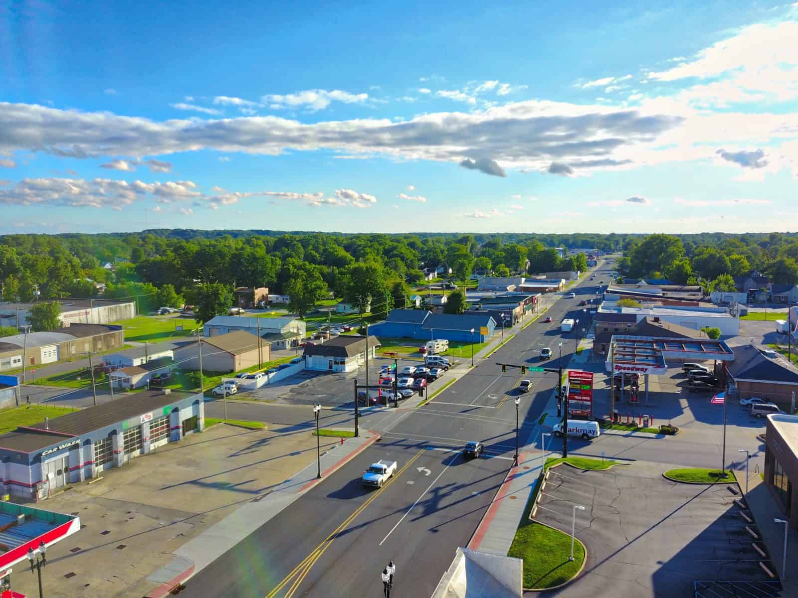 Aerial Drone Photos US 40 in Brazil, Indiana - Infrastructure Improvements
