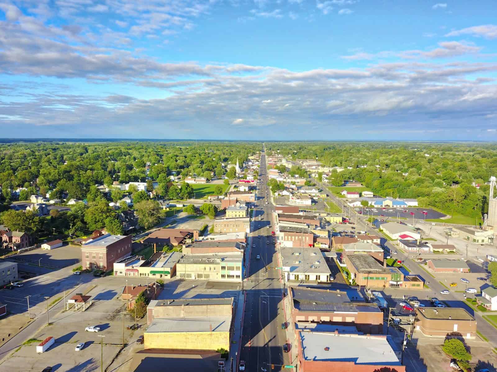 Aerial Drone Photos US 40 in Brazil, Indiana - Infrastructure Improvements