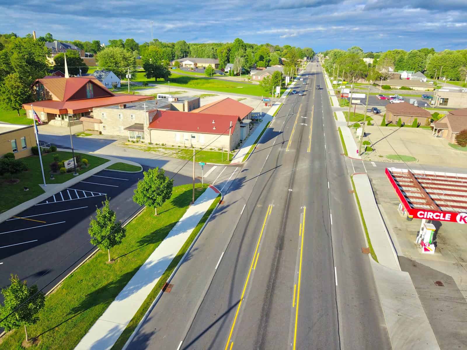Aerial Drone Photos US 40 in Brazil, Indiana - Infrastructure Improvements