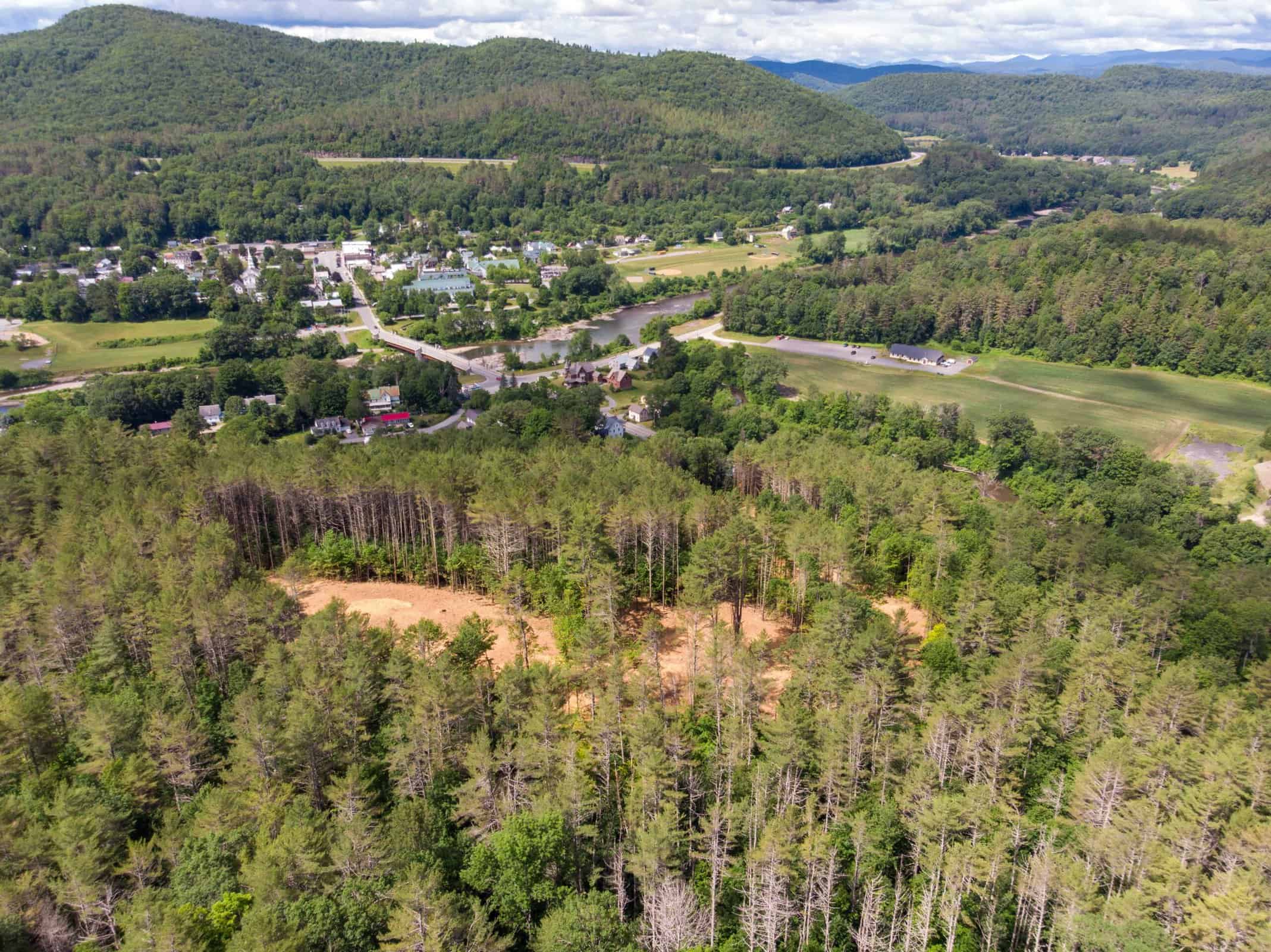 South Royalton, VT - Undeveloped lot overview - dronegenuity